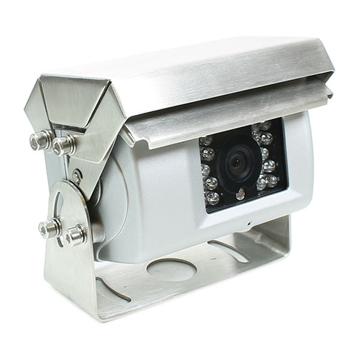 Universal Stainless Hinge-Mount Backup Camera from Rostra
